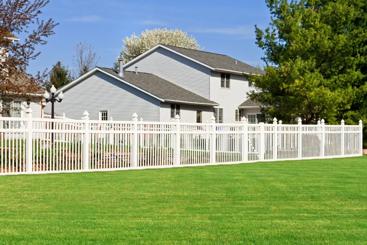 2 Story House White Picket Fence Indianapolis's Top Vinyl Fence